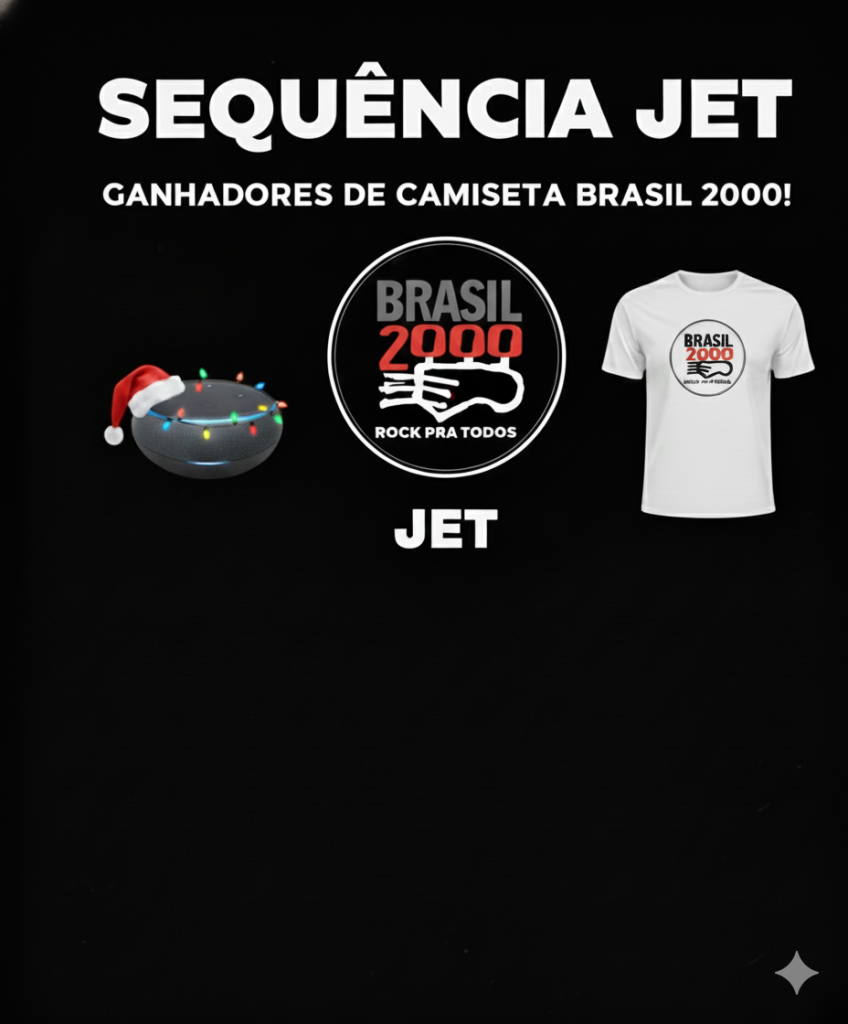 Confira os ganhadores da camiseta Brasil 2000 na promoção Sequência Jet